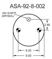 China 1B12-313 Goodyear Air Spring Single Convoluted Air Suspension Airbag Contitech 64596 for sale