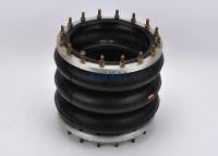 China 360306H-3 Triple Convoluted Industrial Air Spring Plate Dia 347mm Air Bag With Flange for sale