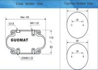China Rubber Steel Industrial Air Spring Contitech FS40-6  Phoenix  SP1B04  Weforma WBE100-E1 for sale