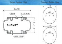 China W01-358-7731 Single Convoluted Air Spring for Air spring vibration testing machine for sale
