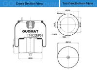 China 4420 NP 01 Truck Air Springs Fit to Meritor MLF7171 VOL-VO MLF7171 / 1076075 / 1076076 for sale