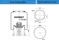 China Schmitz Trailer 750999 Spring Helper Airbags Air Suspension Components with 315mm Installation Space and 28.5kN Load Capacity for sale