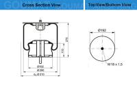 China Stainless Steel 644 N Bottom Piston Air Spring Kit for Commercial Vehicles - OEM Compatible with Mercedes, Volvo, Neoplan for sale