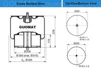 China 661N Air Spring Kit Cover Plate and Bottom Piston - OEM Replacement for Commercial Vehicles for sale