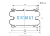 China GUOMAT 12X2 Air Spring Flange Assembly SP1541 Dunlop FD 412-22 DS Contitech Industrial Air Bag for sale