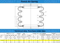 China Yokohama Air Springs Bellows S-200-4 for Shock Absorber Test Systems - 206mm Height, 260mm Diameter for sale
