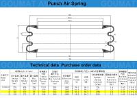 China Yokohama S-500-3R Industrial Air Spring 560mm Diameter 96.3kN Load Capacity for Punch Press Equipment for sale