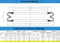 China Rubber Yokohama S-500-2 Double Convoluted Air Spring Hot Foil Stamping Press for sale