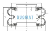 China Double Convoluted Rubber Punch Air Spring GUOMAT F-160-2 S-160-2 Yokohama Air Lift Bag for sale