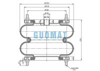 China 10''X2 Packaging Machinery Suspension Air Spring FD210-22 DS Contitech Rubber Bellows for sale