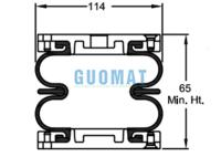 China 4 1/2X2 Steel Double Convoluted Air Bag SP2441 Dunlop Flange Connection for sale