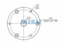 China 4 2/1''X1 DUNLOP Industrial Air Spring W01-R58-4050 Firestone Convoluted Rubber Bellows for sale