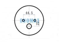 China 2B2500 Suspension Air Spring 212mm Height Standard Double Convoluted Rubber for sale