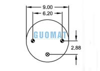 China W01-358-9031 Firestone Rolling Lobe Air Spring Bellow No.1T15M-0 Truck Air Suspension With Piston for sale