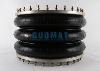 China GUOMAT Triple Convoluted Rubber Industrial Air Spring 3H630376 660mm Stamping Flange Airbag for sale