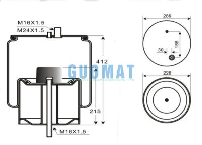 China 4912NP13 Contitech Suspension Air Spring 20726768 VOL-VO Truck Air Bag With Steel Piston for sale