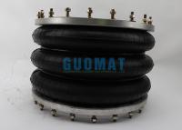 China Flange Connection Air Suspension Spring 3H480312 Triple Convoluted Rubber Air Bellows for sale