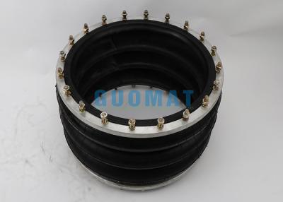 China Flange Connection Air Suspension Spring 3H480312 Triple Convoluted Rubber Air Bellows for sale