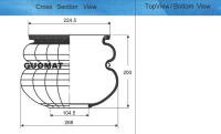 China Double Convoluted Air Rubber Bellows Spring For HINO 49711-1010 / 49711 1010 for sale