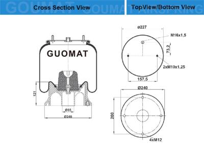 China 4154NP05 DAF Air Suspension Parts VIBRACOUSTIC V1DK23F-1 For French car 5010488071 for sale