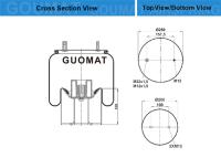 China GOODYEAR 1R11106 Air Shocks Bellows 1T15MPW7 / W01M587074 For R.O.R/MERITOR 21222442 for sale