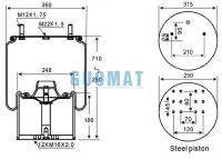 China High Durability Black Truck Air Springs W01-M58-8966 Firestone Air Suspension Systems 881MB for sale