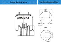 China CF GOMMA 1T300-38 Truck Air Springs 4157NP09 FIRESTONE W01M587074 ROR 21222442 for sale