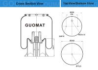China CONTI 4158NP03 Truck Air Springs GOODYEAR 1R12-749 VIBRACOUSTIC V1DK20B-1 Schmitz for sale