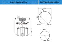 China Replacement Air Suspension Contitech 4885 N1 P02 / 4885N1P02 Cf Gomma 1TS260-20 for sale