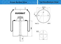 China 752NP02 Suspension Air Spring Vibracoustic V1DF32-166228 Blacktech RML7863 Gigant 3671 for sale