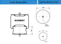 China CONTITECH 769M Air Suspension Bag Chinese Air inlet M10x1 Plate Diameter 250 mm for sale