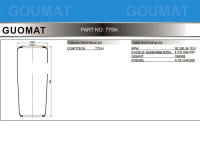 China Contitech Air Bags 775 N / 775N Air Shock Suspension GRANNING 15932 For BPW 0220024700 for sale