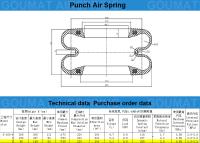 China Mechanical Power Press Rubber Air Spring S-160-2R With Steel Girdle Ring for sale