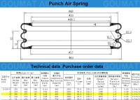 China YOKOHAMA S-600-3 Convoluted Air Spring 160mm Height 138.3kN Load for Servo Turret Punch Press for sale