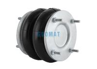 China 8''X2 Flange Industrial Air Spring W01R584055 Firestone Aluminum Plate Convoluted Rubber Bellows for sale