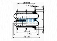 China Original Rubber Air Spring Continental Contitech FD 614-26 DS G 1/2 For Pneumatic for sale