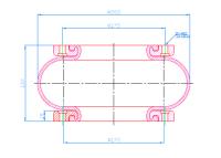 China Rubber Industrial Air Spring Air Isolator Convoluted With Flange Ring 260130H-1 for sale