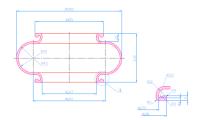 China Industrial Isolation Machine 280126H-1 Air Spring Convoluted With 10 Pcs Nuts for sale