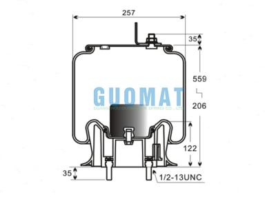 China Firestone Airide Replacement Air Spring W01-358-9287 1T15 Air Bellow For Hendrickson Truck for sale