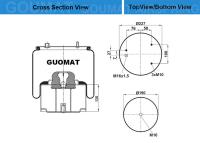 China AIRTECH 388704K / 3887-04 P CONTI 887NP04 For VDL Bus Air Shock 1154761 for sale