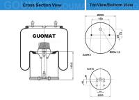 China Rubber Bellows BPW 0542941281 Air Spring Bags AIRTECH 394001K GOODYEAR 1R11763 for sale