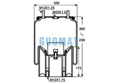 China 1R11-111 Air Suspension Air Spring Goodyear W01-M58-6297 Mercedes Benz Truck Axle Shock Absorber for sale