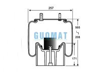 China 1R11-773 Goodyear Truck Rolling Lobe Air Spring W01-M58-6317 Firestone Suspension Rubber Bellows for sale