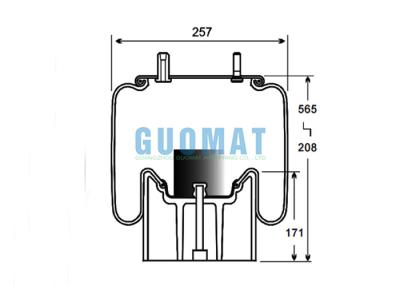 China 1R11-773 Goodyear Truck Rolling Lobe Air Spring W01-M58-6317 Firestone Suspension Rubber Bellows for sale