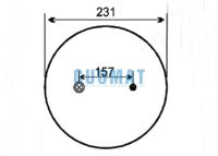China 1R11-773 Goodyear Truck Rolling Lobe Air Spring W01-M58-6317 Firestone Suspension Rubber Bellows for sale