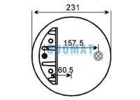 China 910-16A382 Contitech Air Bag Spring 1R12-603 Goodyear Trucks Suspension Parts for sale