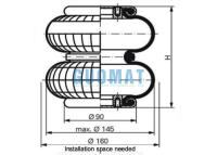 China Weforma WBZ 100-E1 Industrial Air Spring G1/8 Air Connection Double Convolution Air Actuator for sale