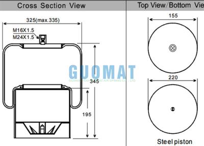 China 4838 NP01 Contitech Air Spring Mercedes Benz Suspension Air Balloon A9463200421 for sale
