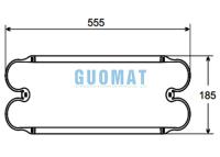 China 185mm Height Double Convoluted Air Spring With Natural Rubber 556238077 for sale