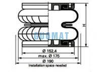 China WBZ 210-E1 Weforma Rubber Bellows Industrial Air Spring G1/2 Pneumatic Actuator for sale